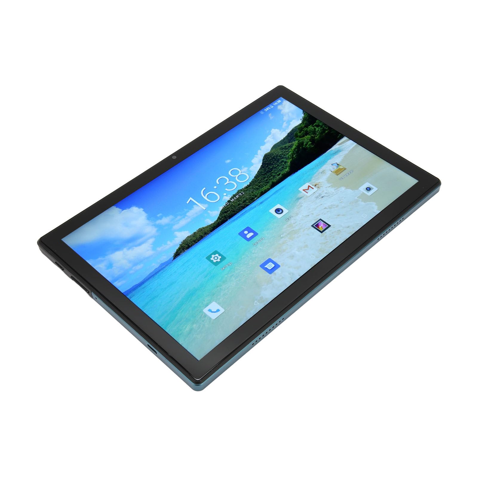 Luqeeg Tablet PC, 8 Core CPU Blue 5G WiFi 2 in 1 10.1 Inch Tablet for Learning for Android 12 (US Plug)