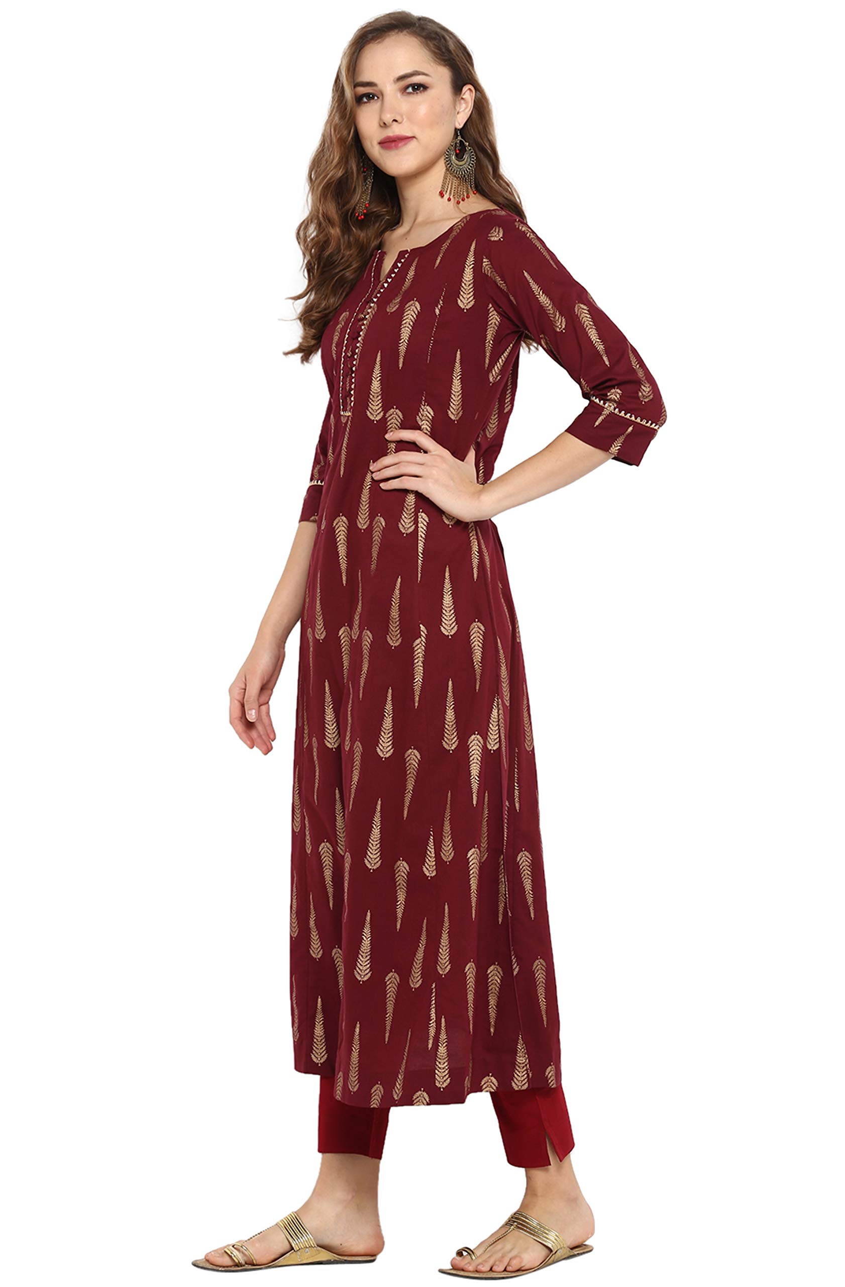 Janasya Indian Women's Tunic Tops Cotton Kurti for Women