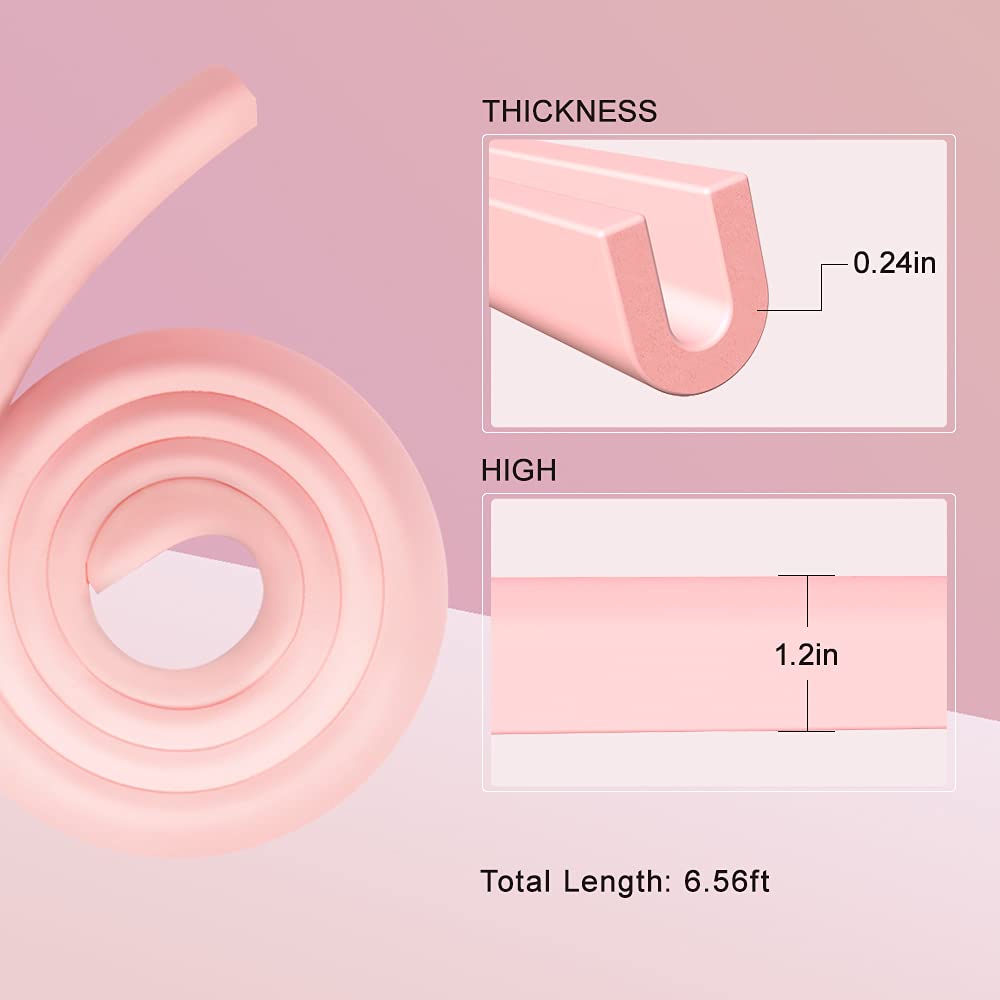 SKEZN U Shape Glass Coffee Table Edge Protector with 4 Corner Bumper Guards, Premium High Density Baby Safety Bumper Guard
