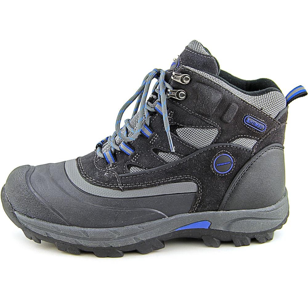 Khombu Men's Fleet Hiker Terrain Weather Rated Winter Boots Snow Grey/Blue (8 M)