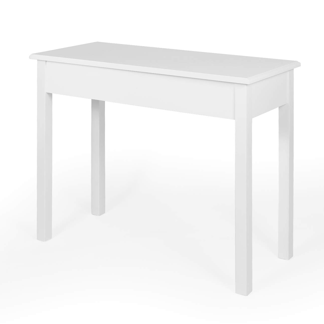 LOMENTICSYDF Home Office Desk Vanity Table with 3 Drawers Writing Desk Bedroom Dressing Desk, Suitable for Small Spaces White