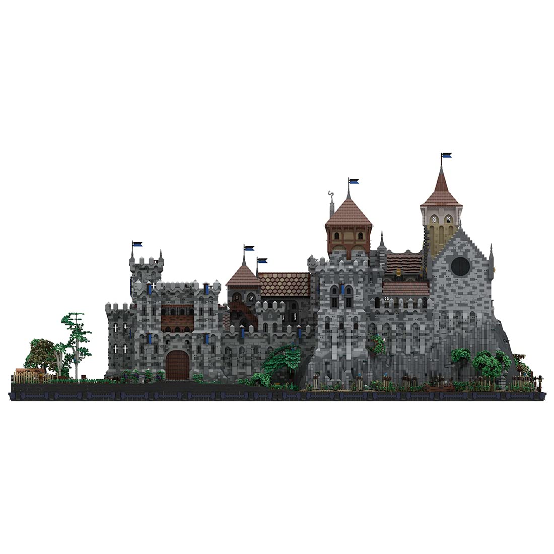 RuiyiF 112644PCS Large Epic Collectible Castle Model Medieval Architecture Theme Modular Building Blocks Set Toys MOC-131299