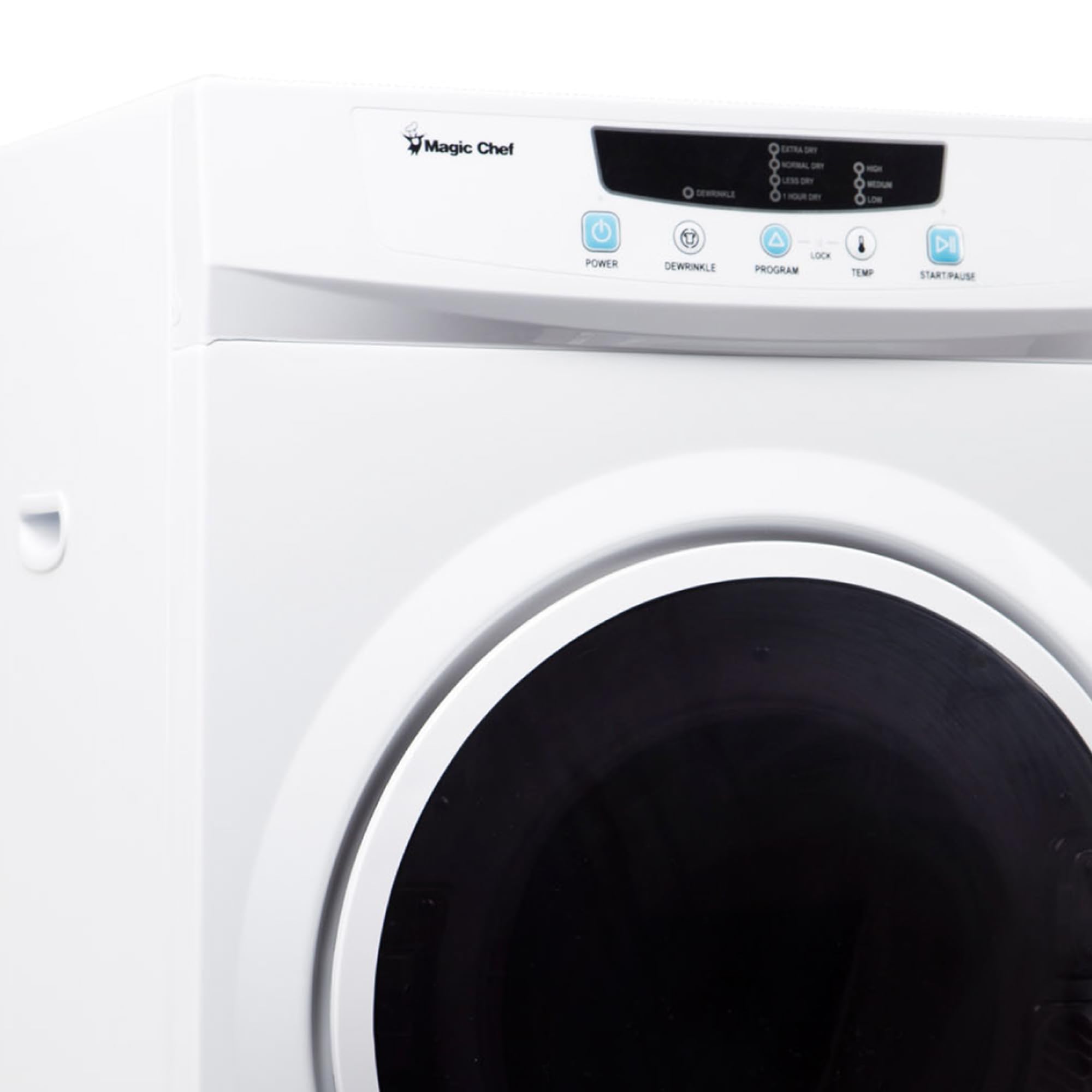 Magic Chef Compact Laundry Dryer Machine, Portable Dryer for Small Spaces, 3.5 Cubic Feet, White