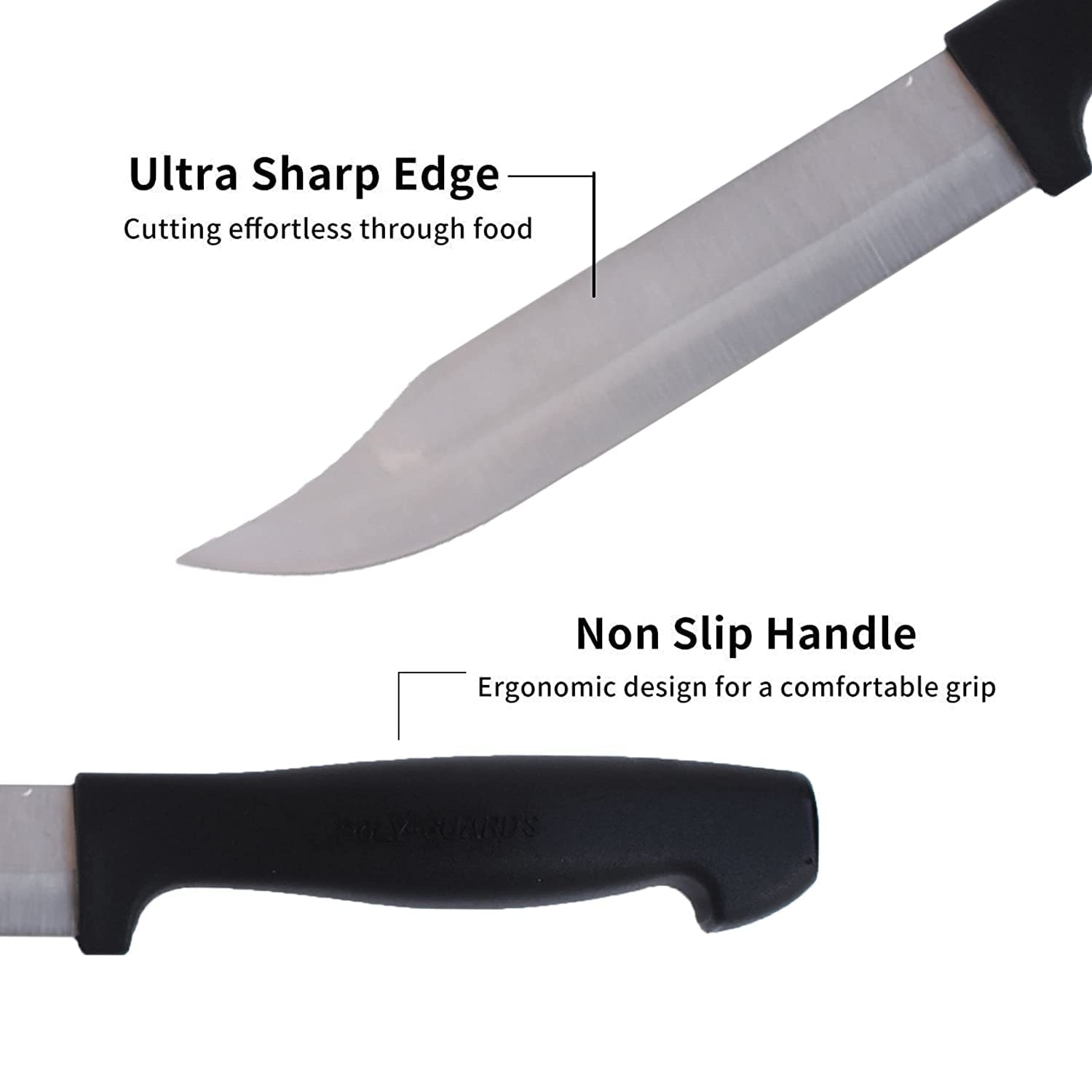 POLYGUARDS 10.5 inch Chef Knife, Stainless Steel Kitchen Cooking Knife, Professional Chef's Knives
