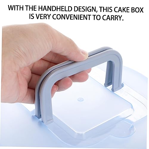 KICHOUSE 1pc Cake Box Handy Cupcake Holder Sweet Creations Cake Carrier Dome Cake Stand Circle Clear Container with Lid Covers Taker To Rotate Egg Protection Cap Pp Polypropylene