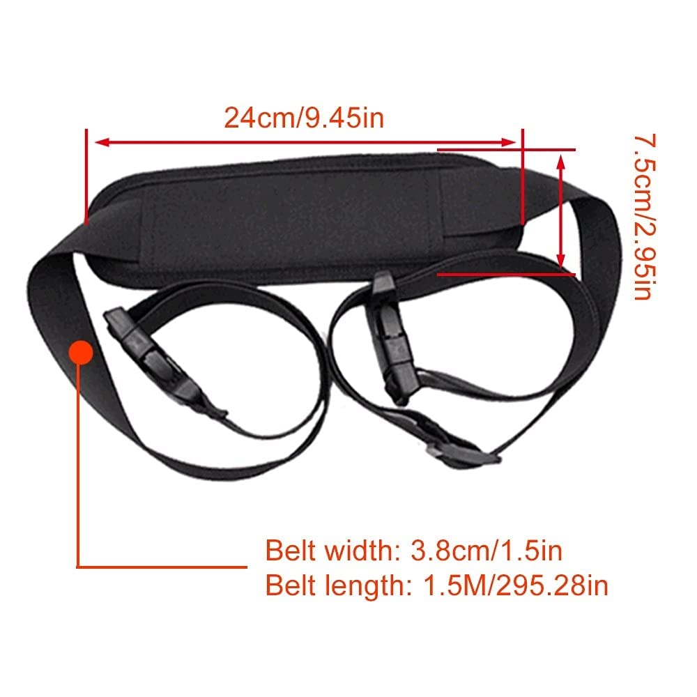 MiOYOOW Scooter Shoulder Strap, Scooter Carrying Strap with Non-Slip Shoulder Pad Adjustable Shoulder Straps Belt Band for Carrying Bikes Yoga Mat Skateboard