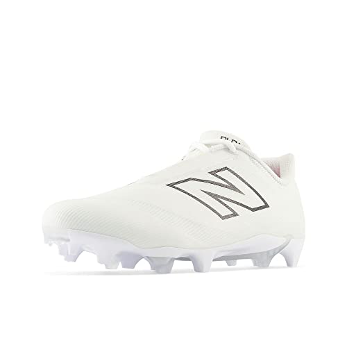 New Balance Unisex BurnX4 Lacrosse Shoe, White/Grey Matter, 12 US Men