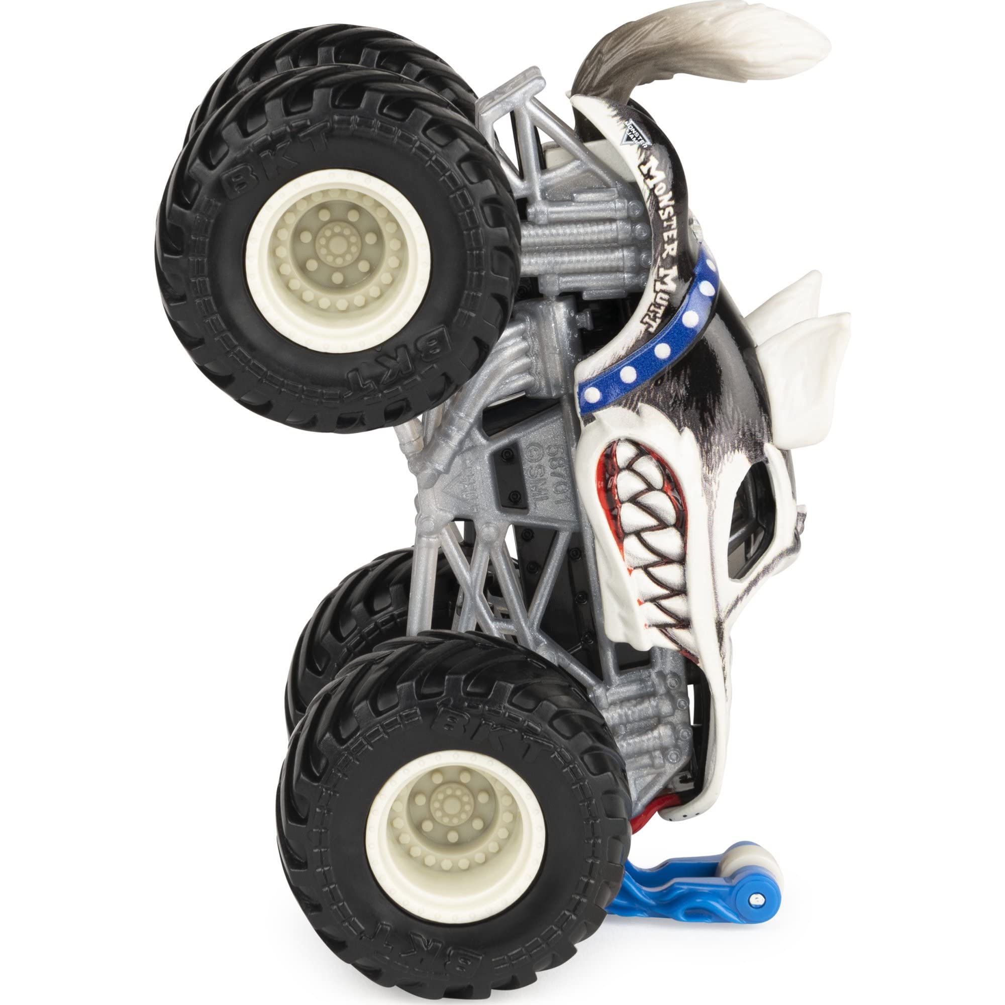 Monster Jam 2021 Spin Master 1:64 Diecast Monster Truck with Wheelie Bar: Ruff Crowd Monster Mutt Husky