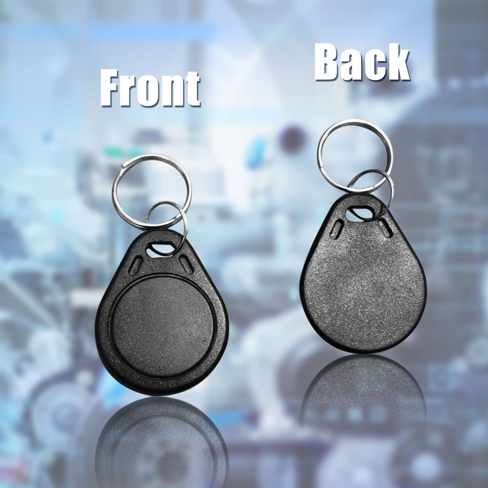 SYWAN 50Pcs Writable 125kHz RFID Key Fob Proximity ID Card Token Tag Rewritable, 125khz RFID Writable Rewritable T5577 Fob Tag for RFID Writer