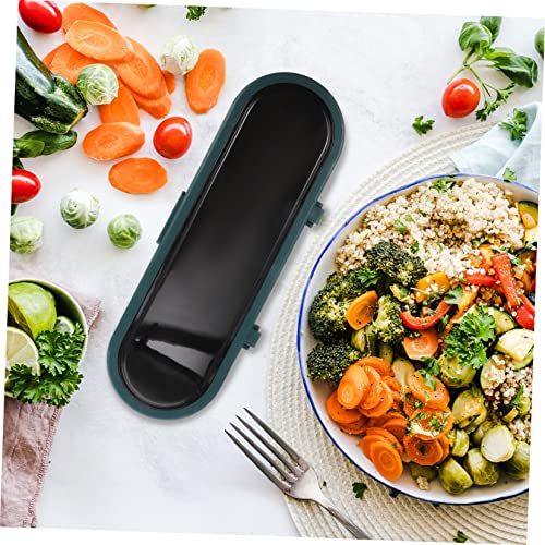 Luxshiny 2pcs box Silverware Cutlery and Tray Flatware Case Utensil Kitchen Dinnerware Portable Lid Accessory Lids Straw Organizer Clear with Spoon Delicate Holder Storage Drawer Home