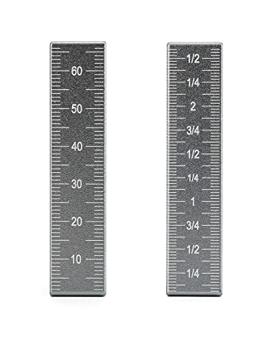 QWORK Aluminum Alloy 45 Degree Angle Ruler, Woodworking Carpenter Imperial Metric Square Triangle Ruler Angle Measurement Workshop Measurement Tool