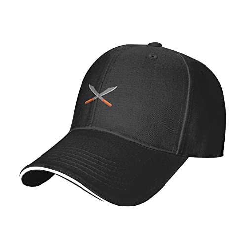 Pirate Ship Knife Hat for Men Women Casquette,Casual Sandwich Baseball Caps,Free Adjustment of Cap Size Black