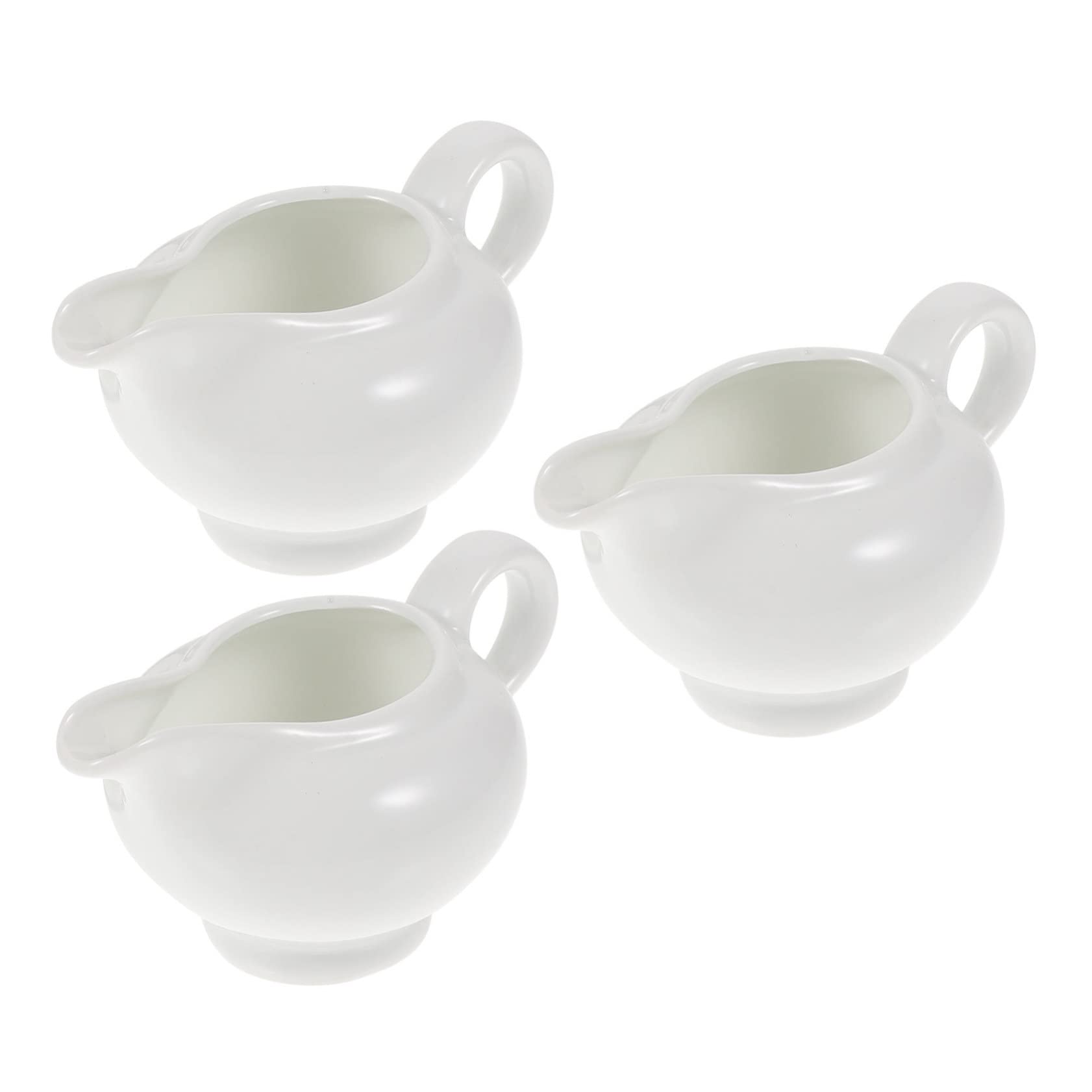 Luxshiny 3pc Sauce Bucket Cooking Cup Ceramic Milk Pitcher Ceramic Creamer Jug Syrup Pitcher Milk Creamer Jug Fruit Tray Ramekin Dipping Sauce Cup Coffee Cup Sauces Ceramics Honey Sauce Pot