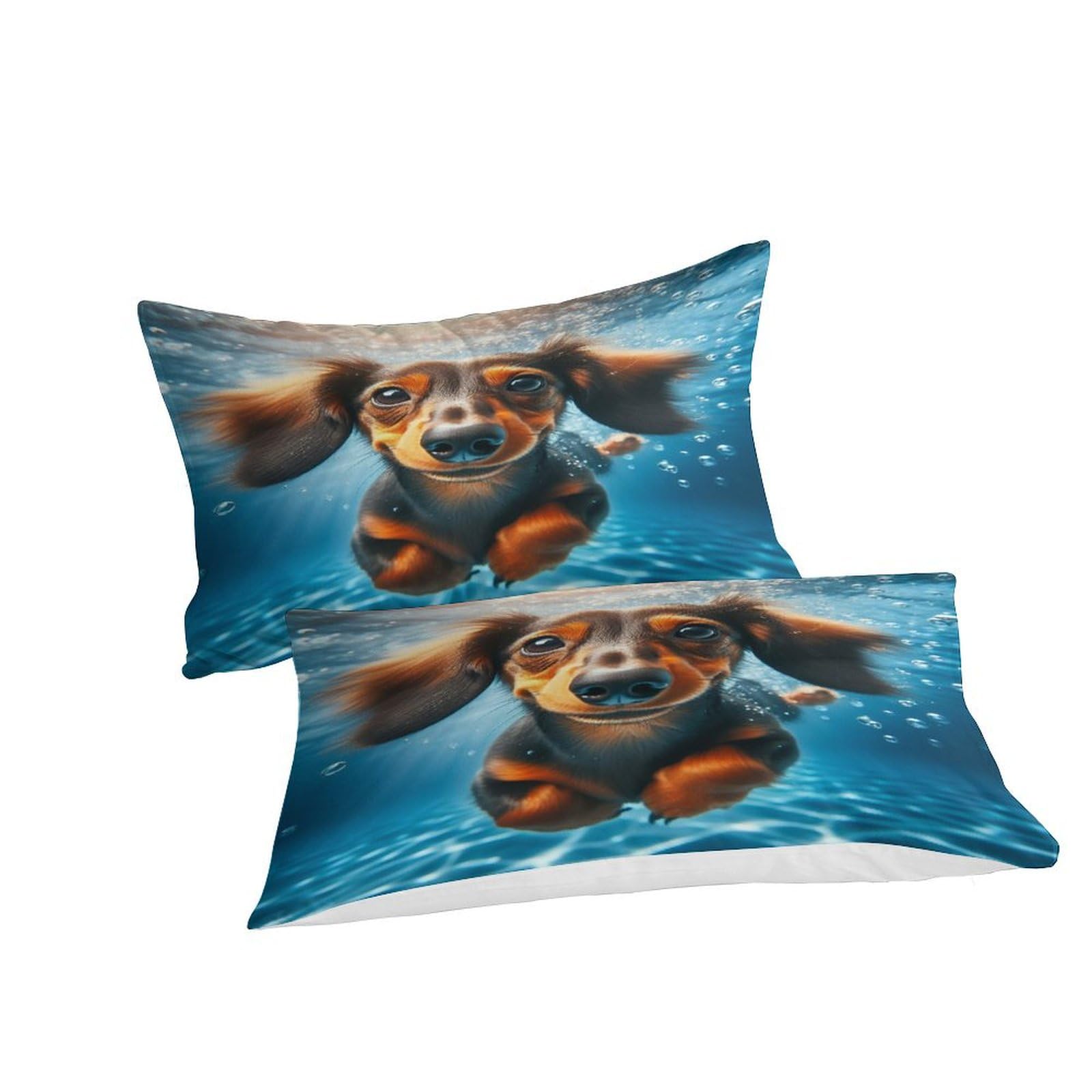 THUBDYEA Dachshund Comforter Covers 3D PrintedPet Dog Bedding Set Quilt Cover Duvet Cover 3 Pieces for Childrens and Adults Microfiber with Pillowcases with Zipper Closure Full(203x228cm), Style-26