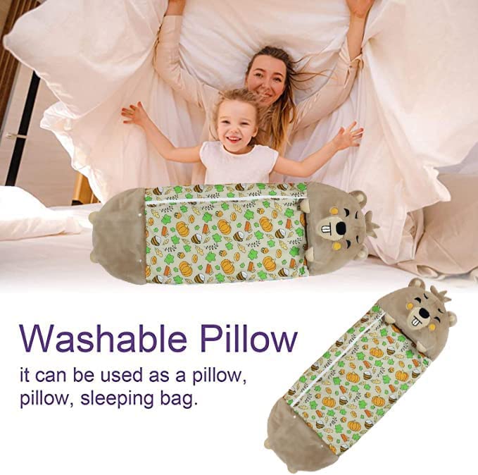 Sleeping Bag Children, Children with Bags, Pillows, Comfortable, Cute, Warm, Suitable for All Seasons. 54X20 (Gophers)