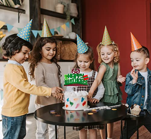 Large Size Acrylic Birthday Cake Topper - Video Game Theme Party Decoration Supply for Unisex Children