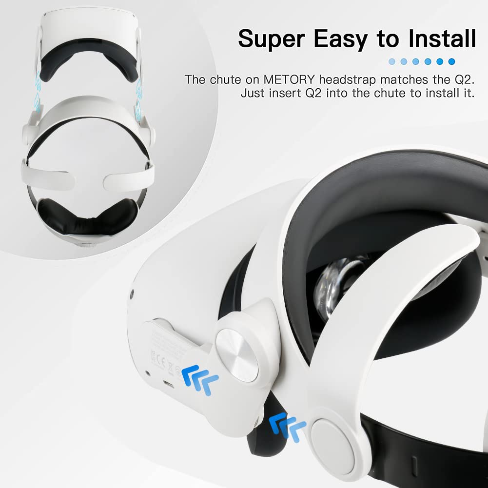 Oculus Quest 2 Head Strap Accessories for Quest 2 Elite Strap Replacement Enhanced Support and Reduce Head Pressure in VR