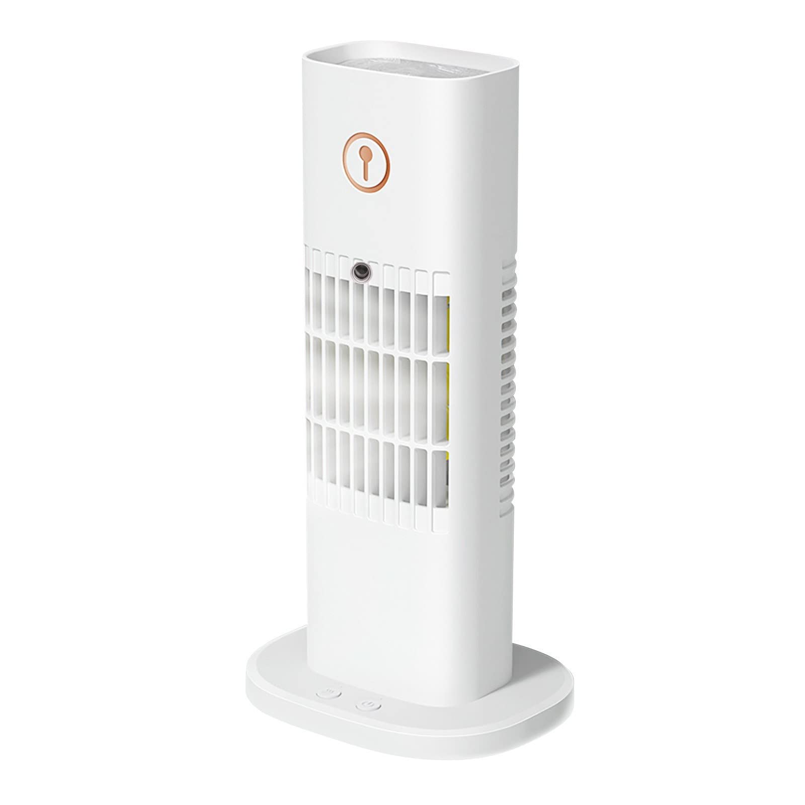 Portable Mini Air Conditioner Cooler Fan - USB Charging Humidifying Spray Cooling Desktop with 3 Wind Speeds - Quiet Desk for Bedroom Home Office Kitchen (White), 139.7x109.69x274.5mm