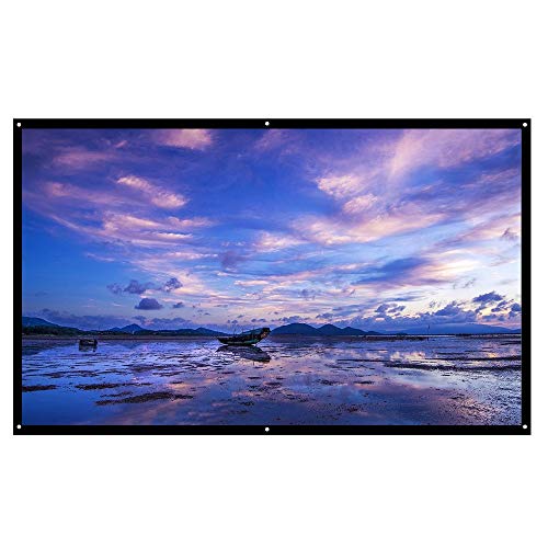 KXDTZ 60β 70β 84'' Portable Projector Screen 16:9 White 84 Inch Diagonal Video Projection Screen Foldable Wall Mounted (Size : 72 inch)