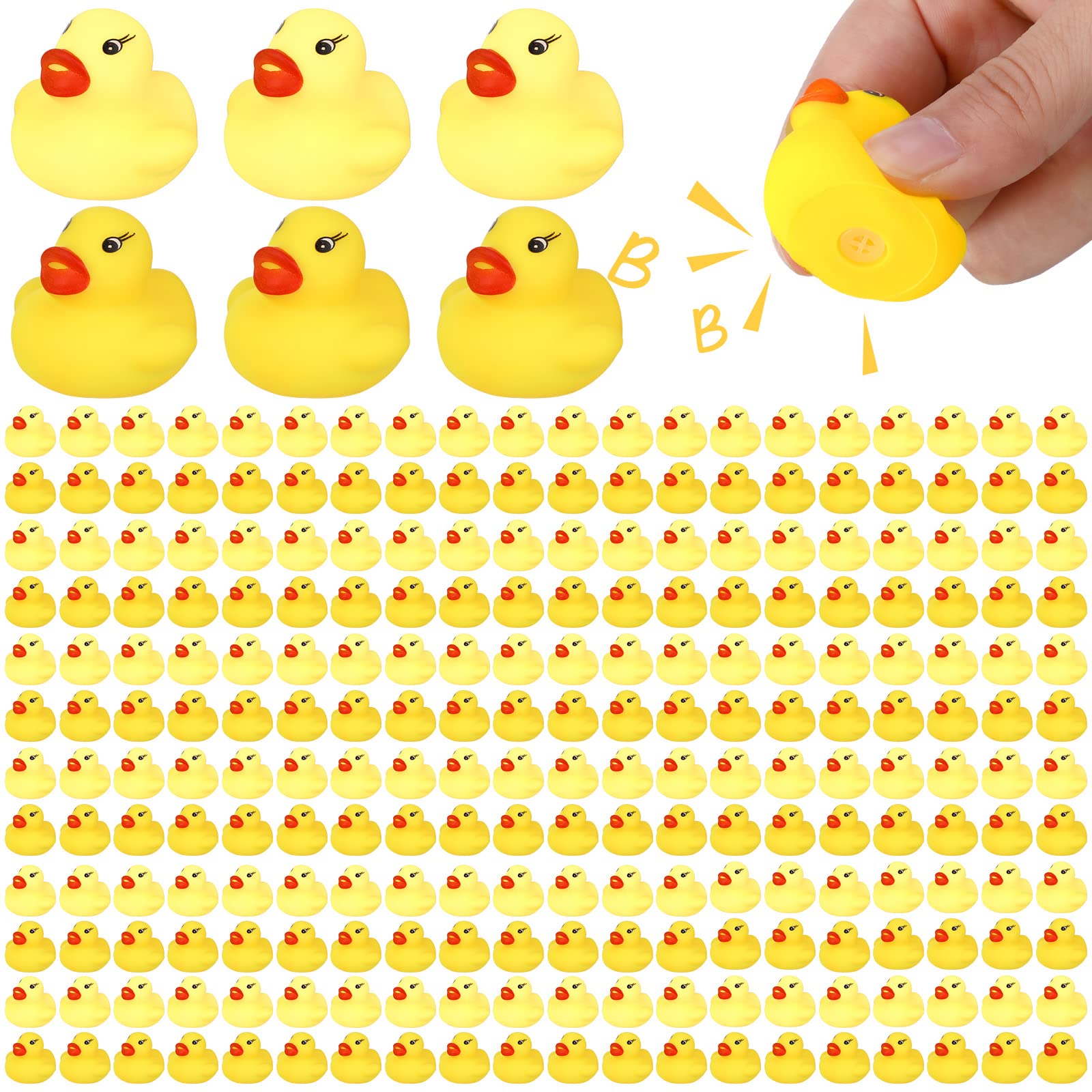 Seematn 600 Pieces Rubber Duck in Bulk Bath Toys Set Bulk Mini Colorful Ducks Baby Shower Toy Birthday Party Decorations Favors Gift Classroom Summer Beach Pool Activity Carnival Game