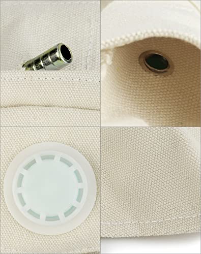 QWORK Sand Blasting Hood Cap, Shawl Sandblaster Protective Gear Mask, Anti Dust/Wind Sandblasting Tool Mask, Heat / Cut / Scratch Resistant Neck Protector, White