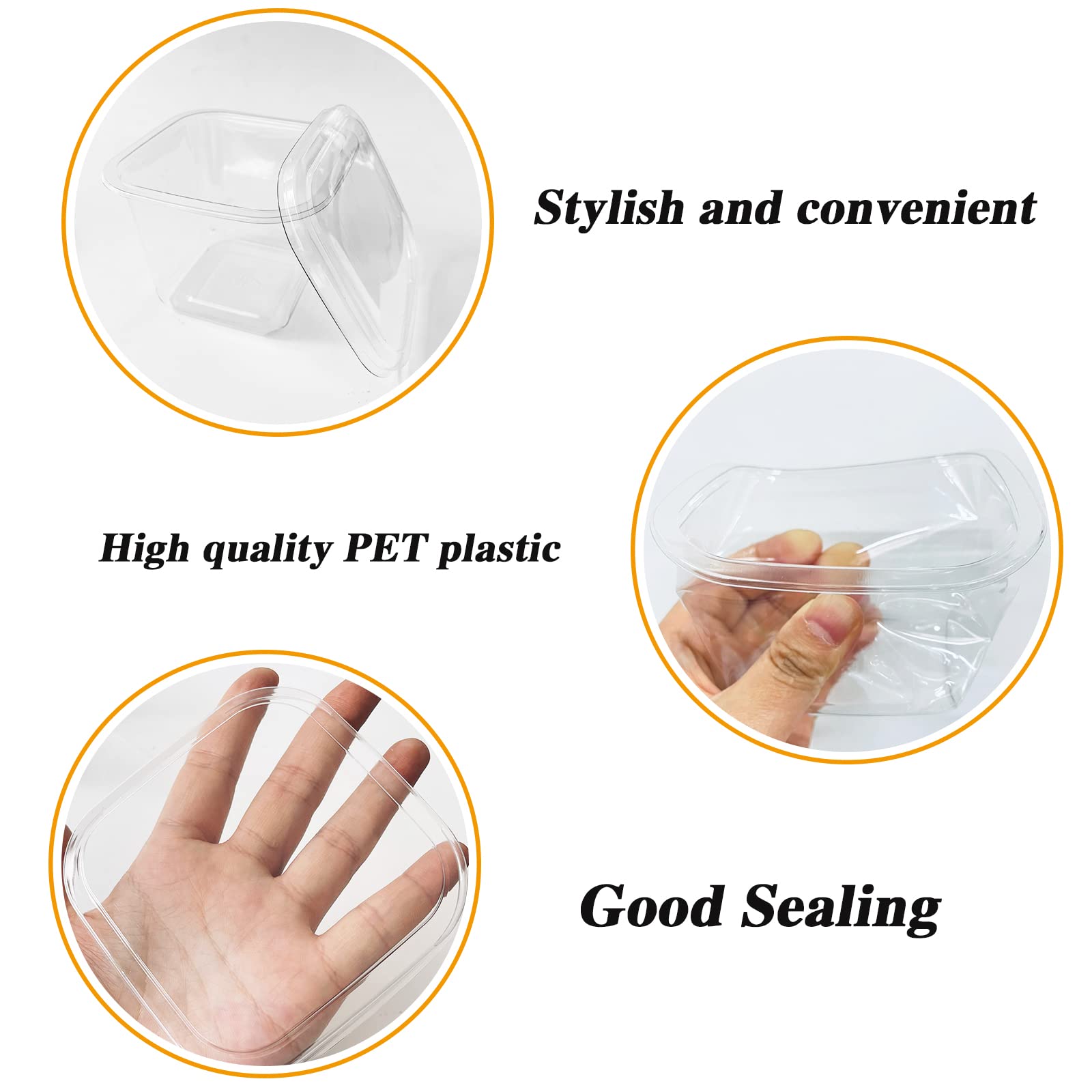 Qyyiguf 50 Pcs 12Oz Plastic Dessert Cups with Lids and Spoons,Square Parfait Cups,Disposable Cake Container for Cupcake,Pudding,Snacks,Fruits,Mousse,Ice Cream