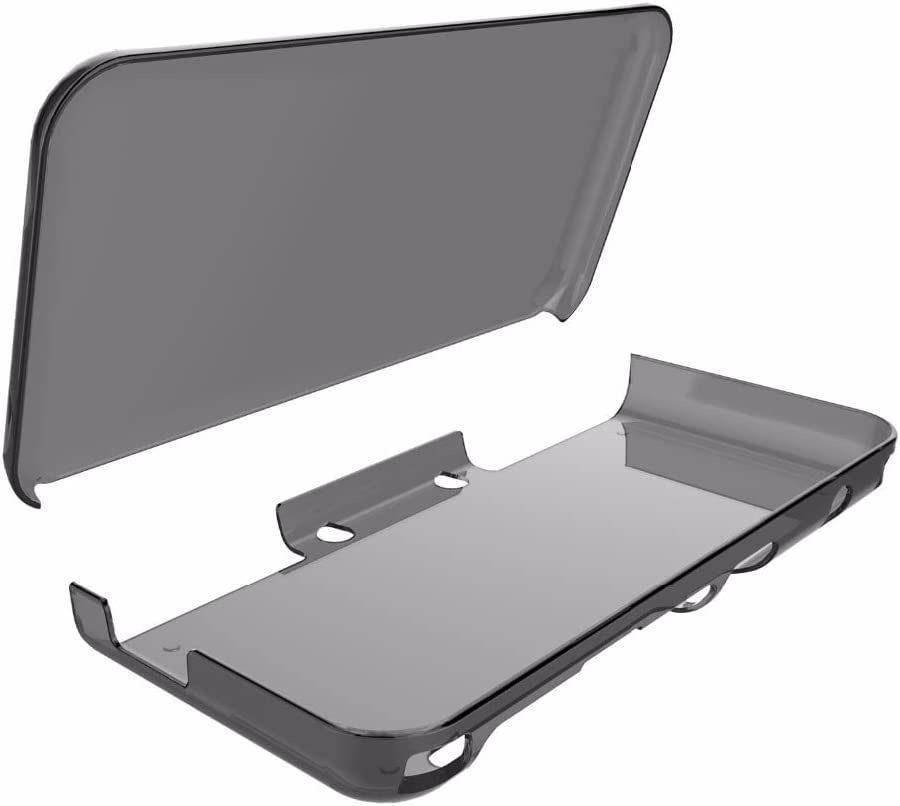 Rymfry Anti-Scratch Crystal Hard Case Cover for New 2DS XL LL Crystal Protector Case Replacement (Clear Black)