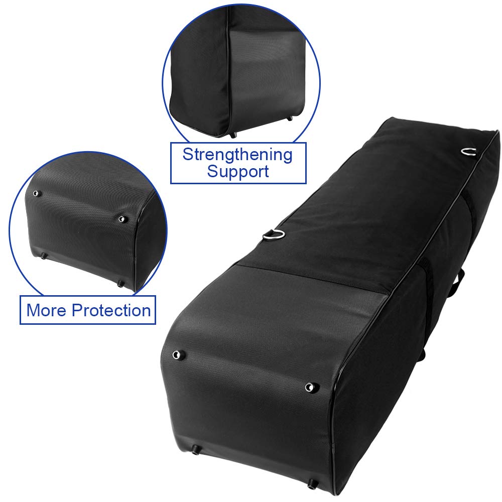 LONGCHAO Golf Travel Bag- Hard Golf Travel Case Portable Golf Club Travel Cover Hard Support 600D PVC Cloth Golf Carry Bag (Black)