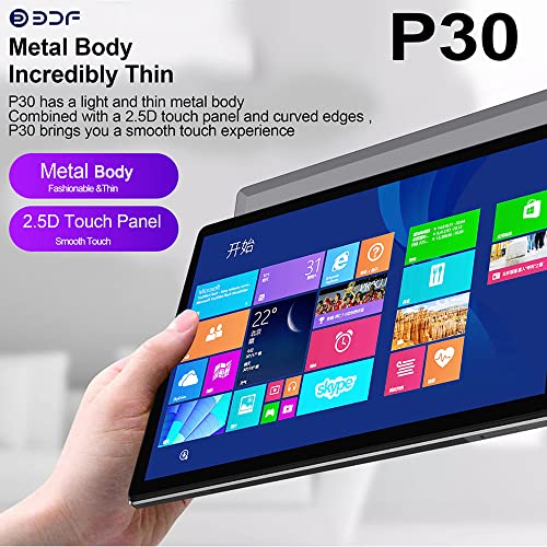 mewmewcat Tablet Computer, P30 10.1 inch Portable Tablet MTK6762 Processor 4GB+64GB Memory 1280 * 800 Resolution Android 11.0 System Rose Gold US Plug