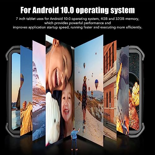 Luqeeg 2.4G 5G 7 Inch Tablet, Kids Tablet for Kids 4GB RAM 32GB ROM Android10 Toddler Tablet Front 5MP Rear 8MP 1960x1080 Octa Cores 5000mAh Tablet with Shockproof Case US Plug 100 to