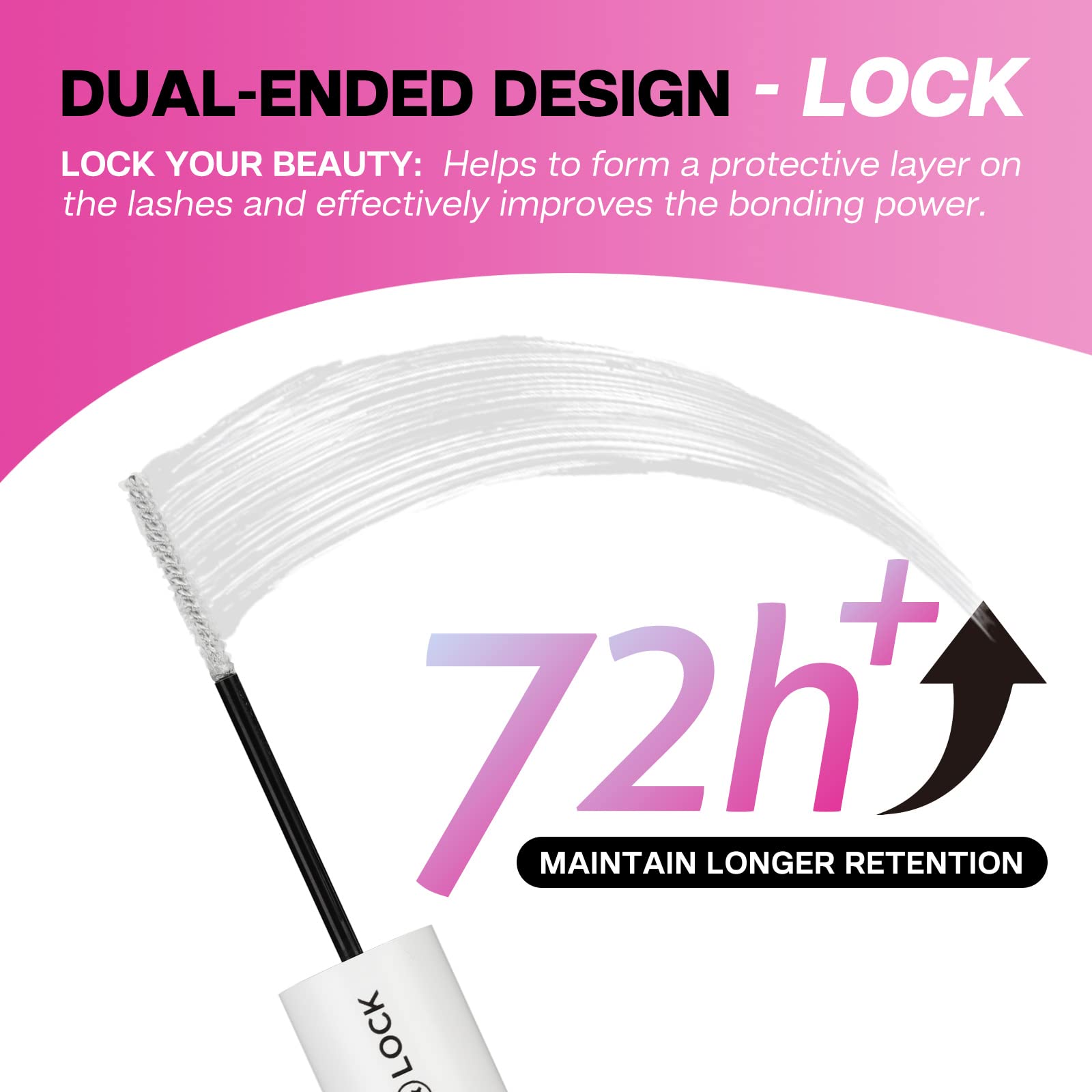 Lash Bond and Seal, CALAILIS Bond and Seal Lash Glue Super Strong Hold and Long Lasting 72 Hours Cluster Lash Glue Waterproof Non-Irritating Suitable for Sensitive Eyes Lash Bond