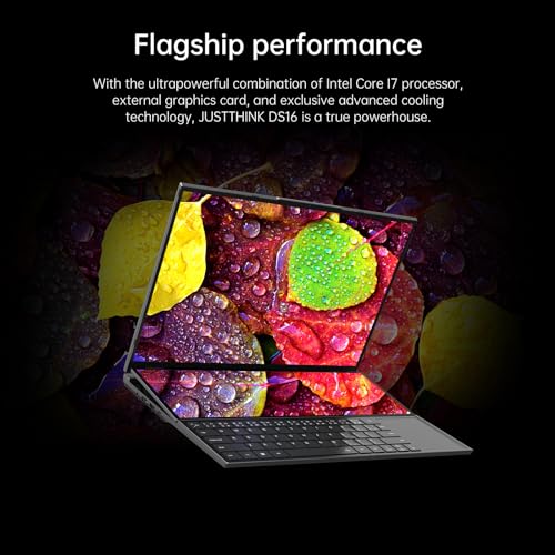 JUSTTHINK Home & Education Laptop, Windows 11 pro, 8GB RAM, 256GB SSD, Intel Processor, 720p Webcam, 2.4 & 5G WiFi Dual Band, Bluetooth 4.2, for Browsing, Homework and More (I7 10750H 16+1TB)
