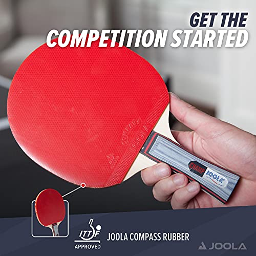 JOOLA Champ Table Tennis Paddle - Recreational Ping Pong Racket for Intermediate Players - More Speed & Control-Ping Pong Paddle with Flared Ergonomic Handle-Table Tennis Equipment for Adults & Kids