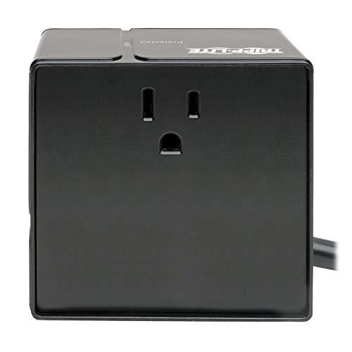 Tripp Lite 3 Outlet Surge Protector with USB, Detachable Wall Outlet Surge Protector, 6 USB Ports, 6 ft. Cord, 540 Joules, Black, TLP366CUBEUSBB