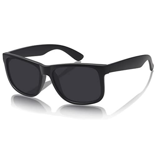 MEETSUN Polarized Sunglasses for Men Women UV Protection Classic Driving Sun Glasses Black Frame-Gray Lens