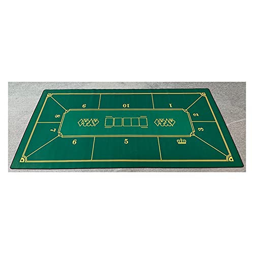 Poker tableclothFoldable Poker Card Tabletop Layout Portable Anti-Slip Rubber Board Game Mat Poker Felt Table Cover (Color:B)