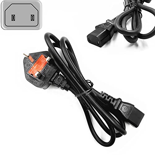 Power Supply AC Adapter Cord Cable UK / HK Edition Plug Replacement, Compatible with for Xbox One / Xbox 360 Slim S / E Edition Video Game Consoles, 1.2M Long Powercord Connecting Wire Lines