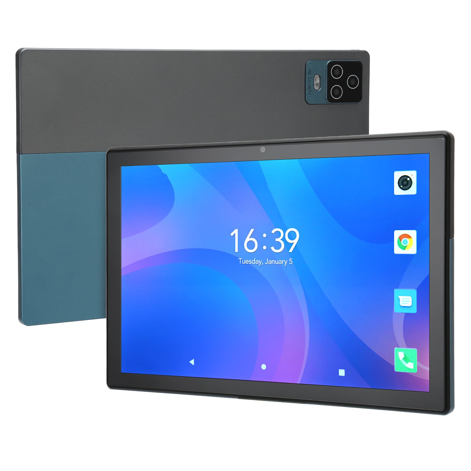MAVIS LAVEN 10.1 Inch Tablet, Dual SIM Dual Standby Octa Core CPU Tablet 1920x1200 Resolution 12GB 256GB 5G WiFi US Plug 100-240V for Watching for Elderly for Android 12.0 (Blue)