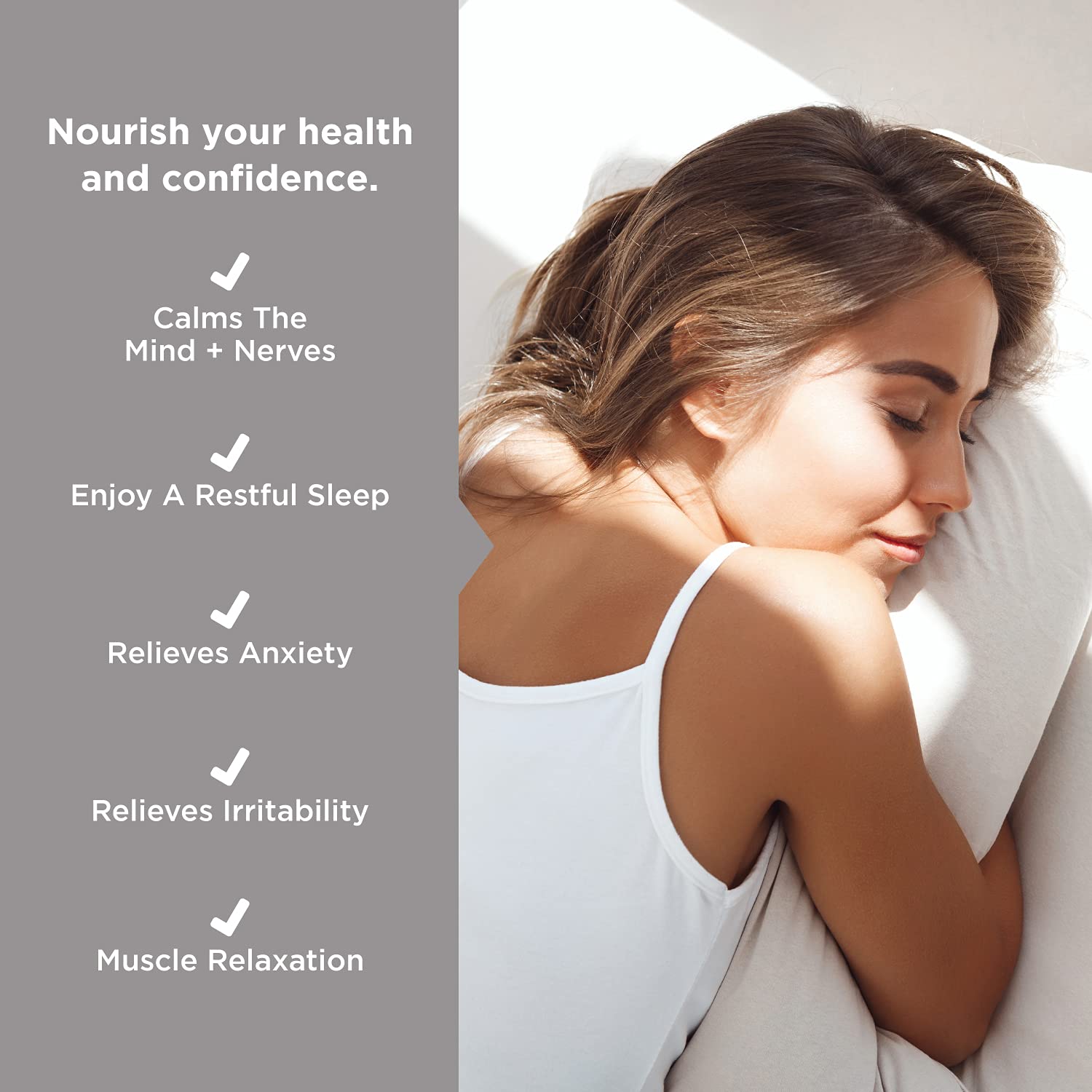 JSHealth Vitamins PM+ Sleep Lavender & Magnesium - Mind Relaxation Formula (30 Tablets)