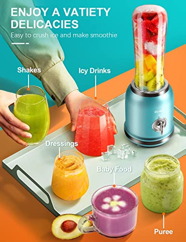 Smoothie Blender with 2 Speeds and Pulse Function Blender for Shakes and Smoothies, 250W Mini Portable Blender with Bpa-Free Portable 20oz Travel Bottles