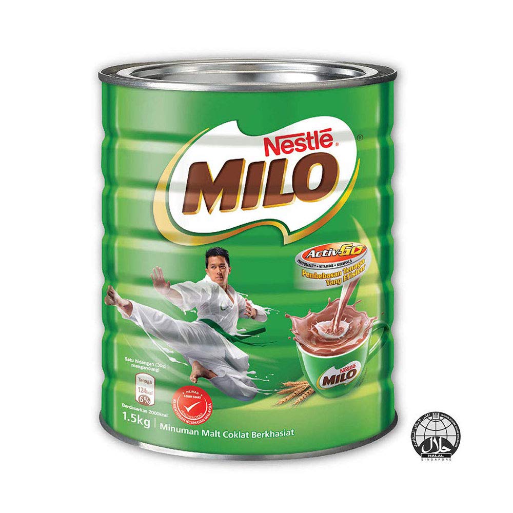 Nestle Milo Malaysia 3.3 Pound (1.5kg) Halal Beverage Mix Chocolate Malt Powder Tin Can Fortified Powder Energy Drink Cocoa