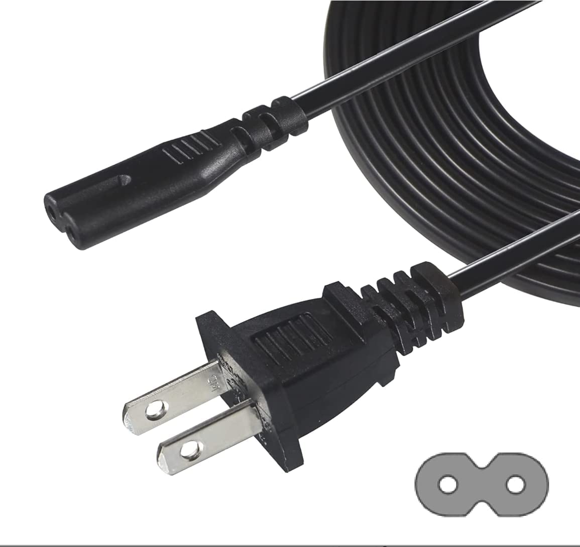 PowerHOOD AC Power Cord Compatible with Sony PS3 Slim / PS4 Slim PlayStation 4 / PS5, Xbox Series S, Xbox Series X, Xbox One S/X Game Console Power Supply Cable Replacement