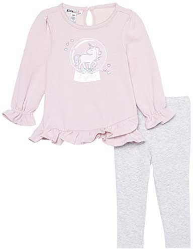 Kids Headquarters Baby Girls 2 Pieces Legging Set, Pink/Heather, 12M US