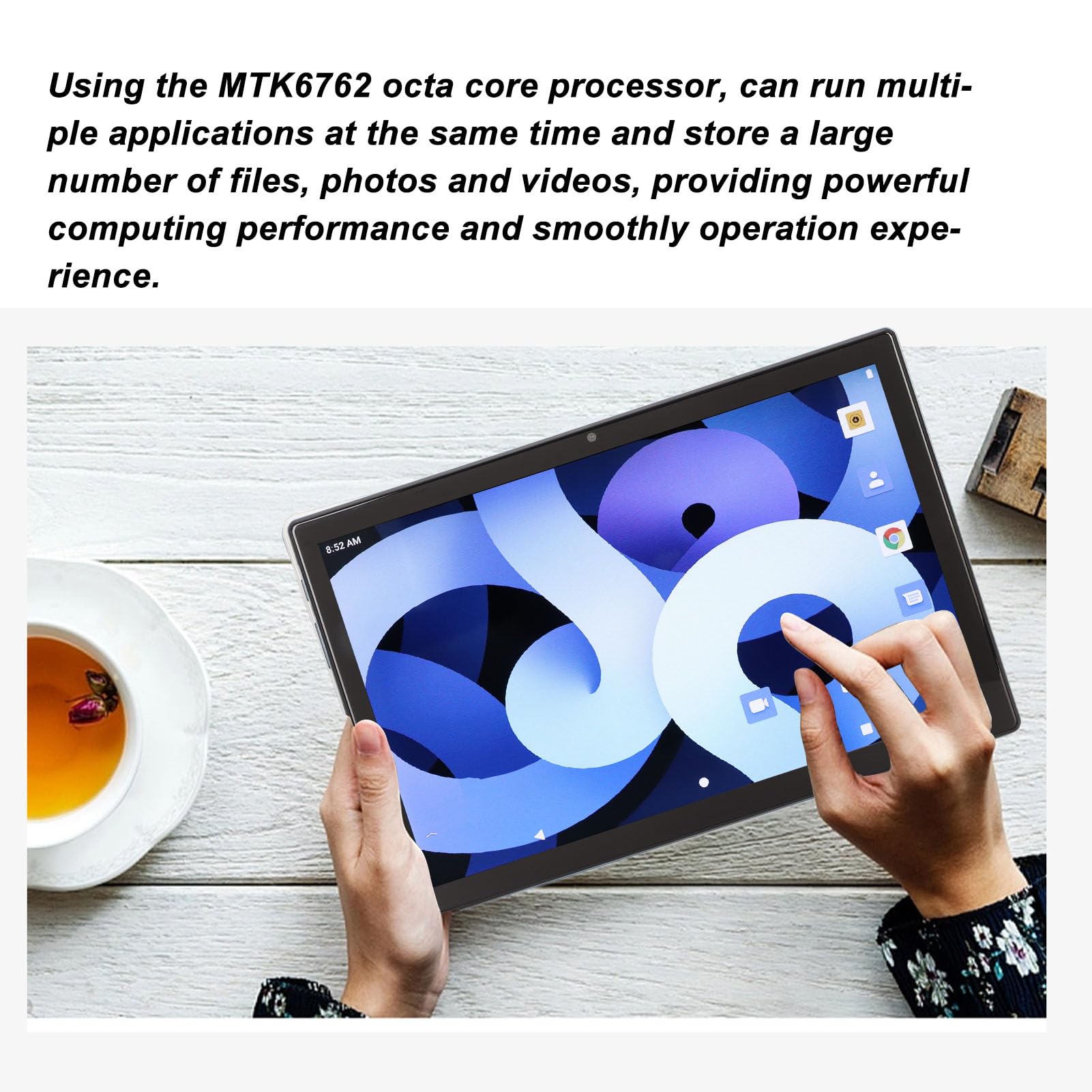 MAVIS LAVEN Smart Tablet, Tablet for Android 13.0 2560X1600 Resolution 10.1 Inch for Working for Entertainment (Gold)