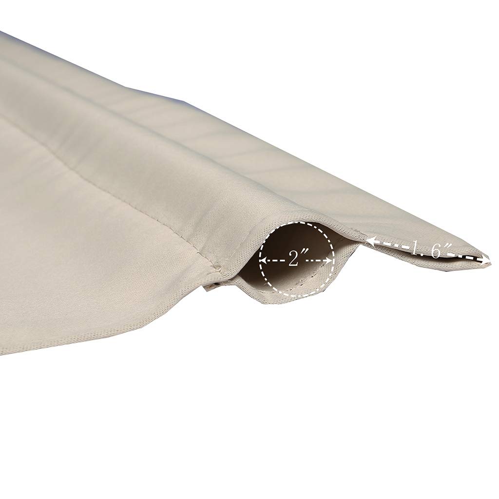 Juya Delight Blackout Valance Window Treatment Curtain Rod Pocket Valance for Kitchen, Cafe and Bathroom, W52 x L18 inches, Biscotti Beige