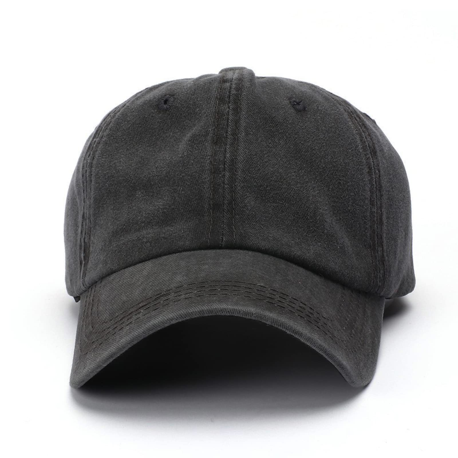 Men or Women Black Hat Plain Baseball Cap Adjustable Fitted Suitable for Exercise Like Fishing Running Golf Mission Cooling Down