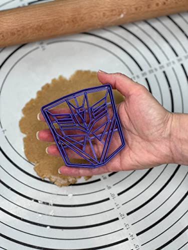 Set of 2 Autobots Decepticons Logo Cookie Cutters & Molds 3.5” inches Produced by 3D Kitchen Art