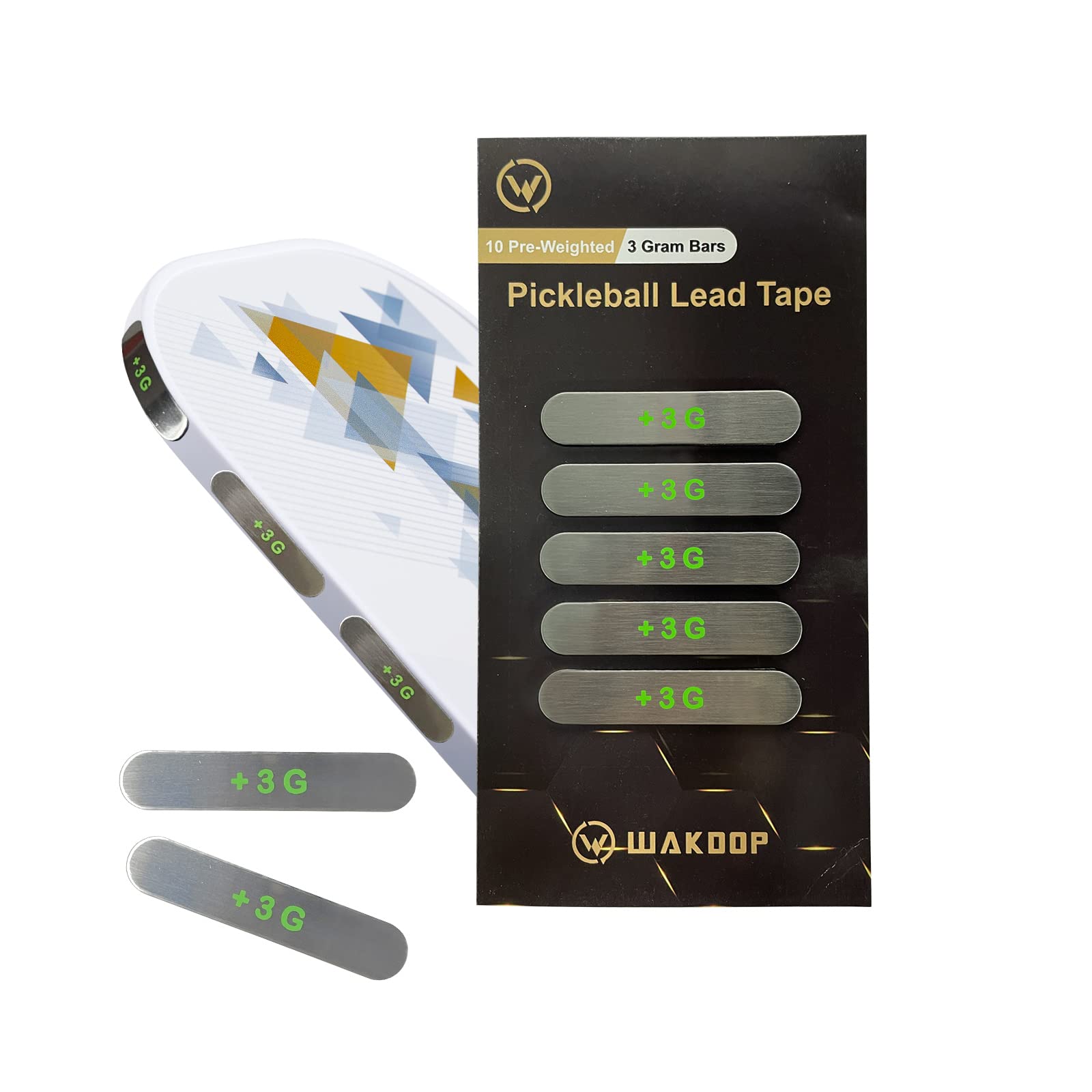 Pickleball Lead Tape - Weighted Lead Tape for Pickleball Paddles Pre-Measured 3g Weighted Strips for Paddle Edge Adhesive Lead Strips