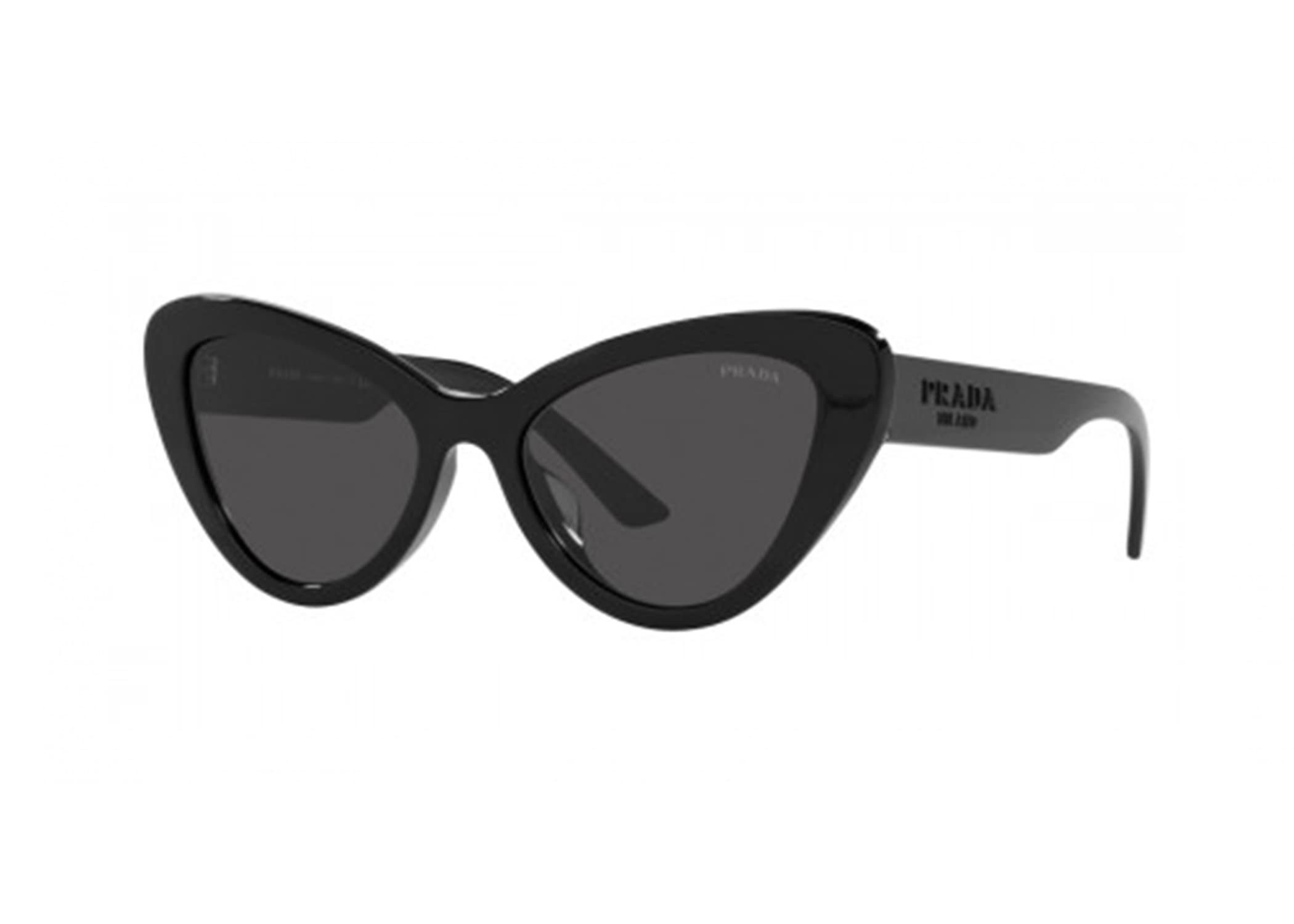 Prada PR13YS 1AB5S0 52MM Black/Dark Grey Cateye Sunglasses for Women + BUNDLE With Designer iWear Eyewear Kit