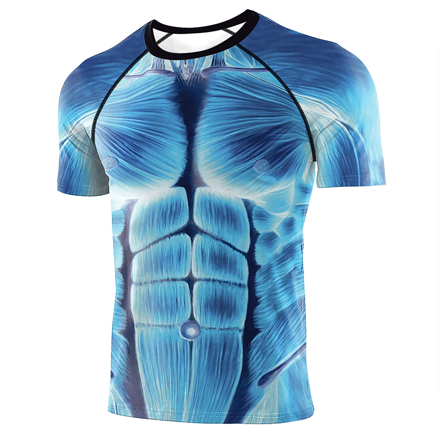 Men's Compression Shirt 3D Print T-Shirt Sports Running Fitness Quick Dry Workout Base Layer Shirts for Mens